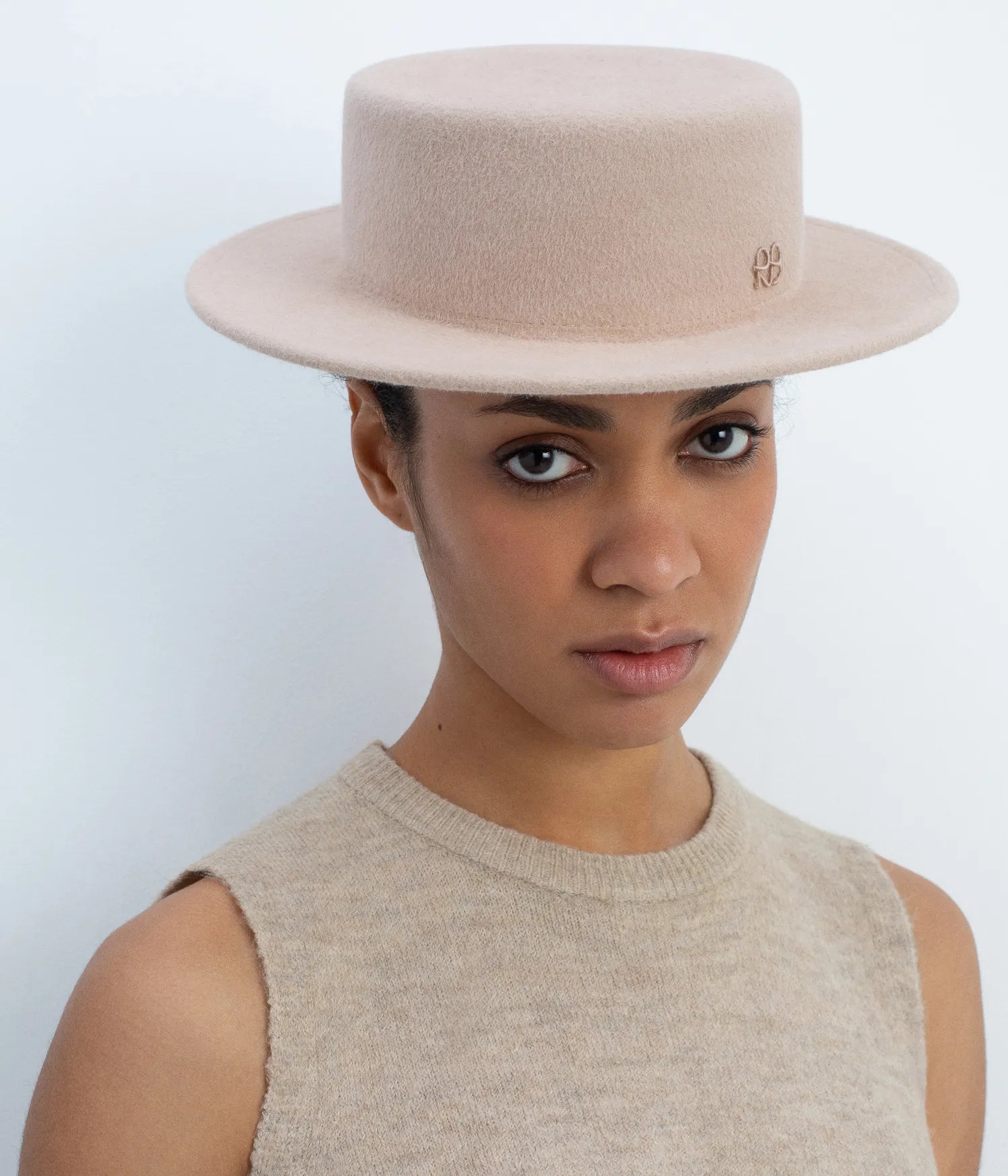 Logo-embellished Canotier Hat • Ruslan Baginskiy Hats & Accessories ...